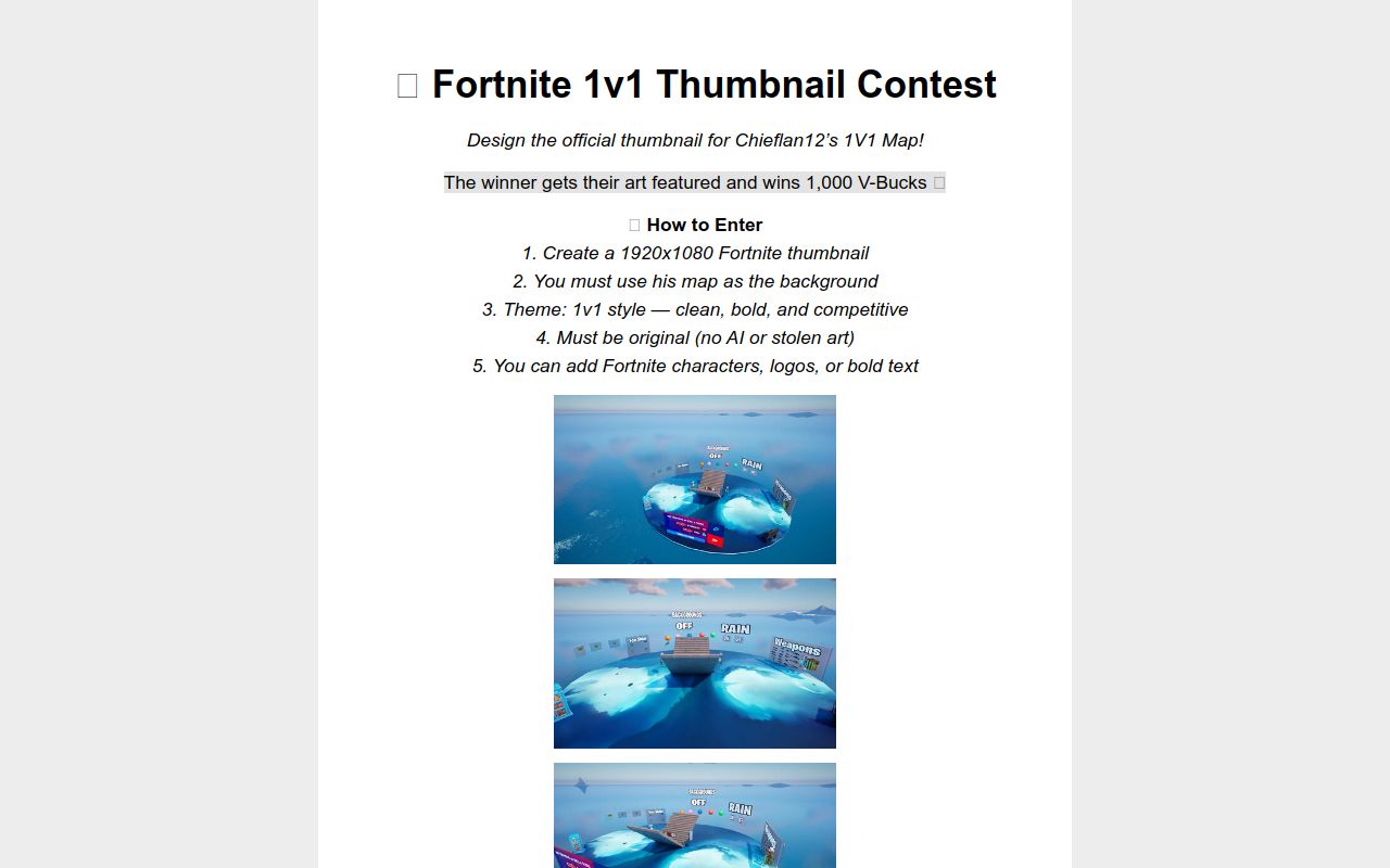 🎨 Fortnite 1v1 Thumbnail Contest